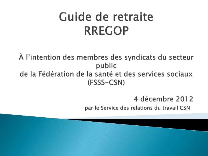 PPT - Qu’est-ce que le RREGOP? PowerPoint Presentation, free download ...