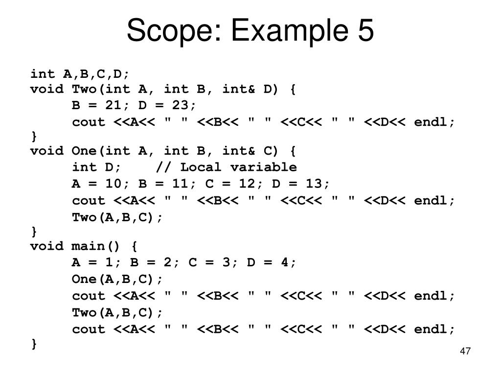 Ppt Lecture 5 Functions Variable Scope And Pointers Structured Programming Powerpoint
