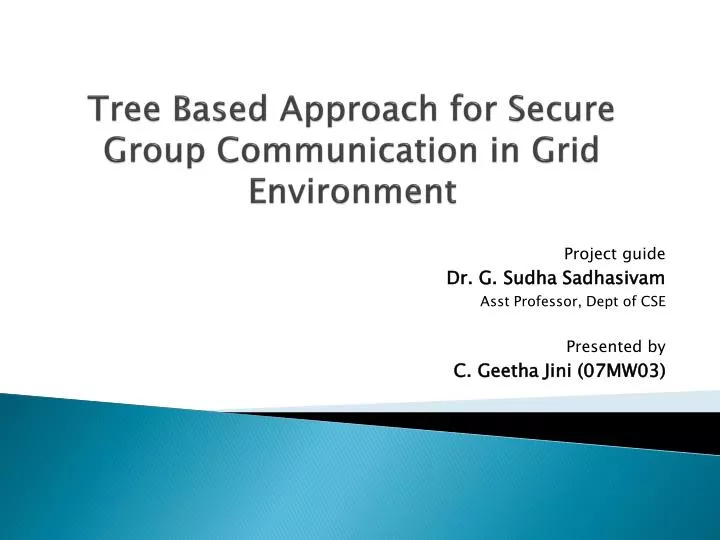 Ppt Tree Based Approach For Secure Group Communication In Grid Environment Powerpoint