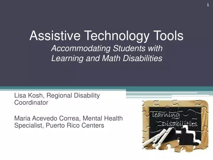 PPT - Assistive Technology Tools Accommodating Students with Learning ...