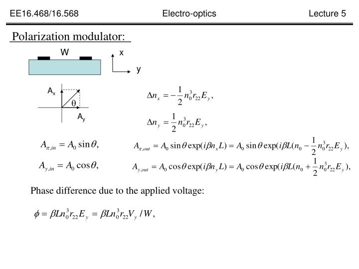 PPT - Electro-optic effect: PowerPoint Presentation - ID:5479718