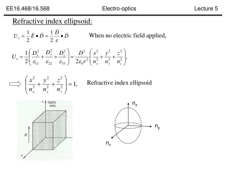 PPT - Electro-optic effect: PowerPoint Presentation - ID:5479718