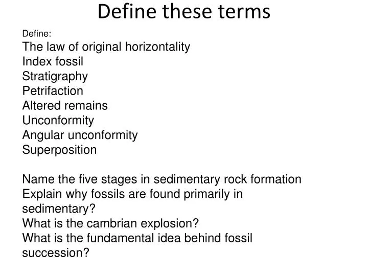 PPT - Define these terms PowerPoint Presentation, free download - ID ...