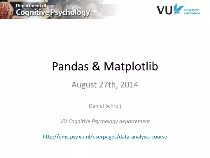 PPT - Pandas & Matplotlib PowerPoint Presentation, free download - ID ...