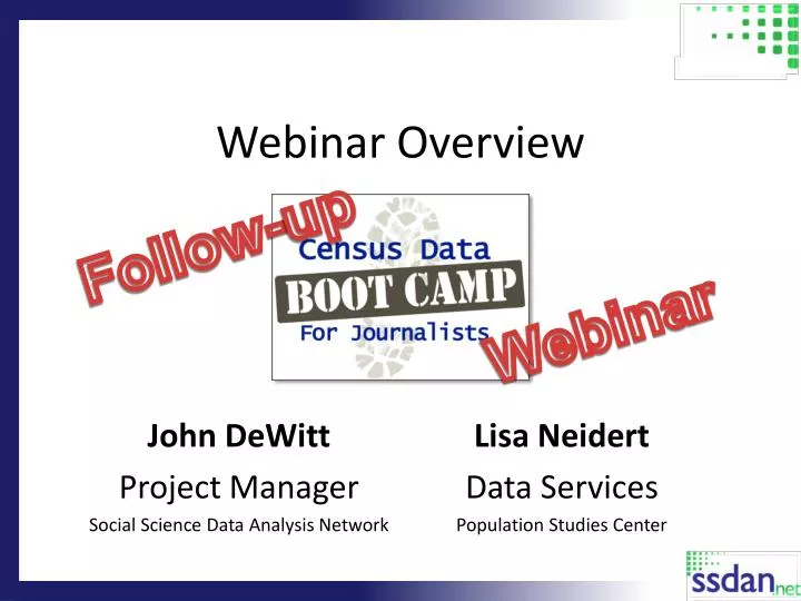 PPT - Webinar Overview PowerPoint Presentation, free download - ID:5481893