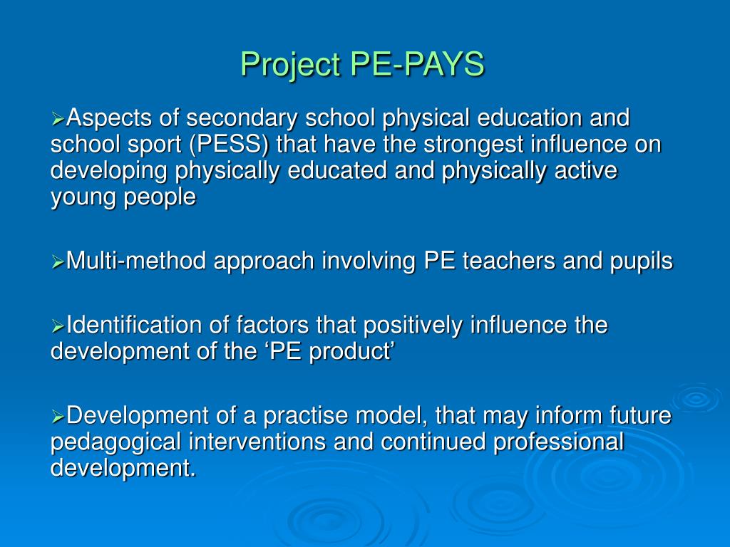 PPT - Developing Physically Educated and Active Youth: Insights from ...