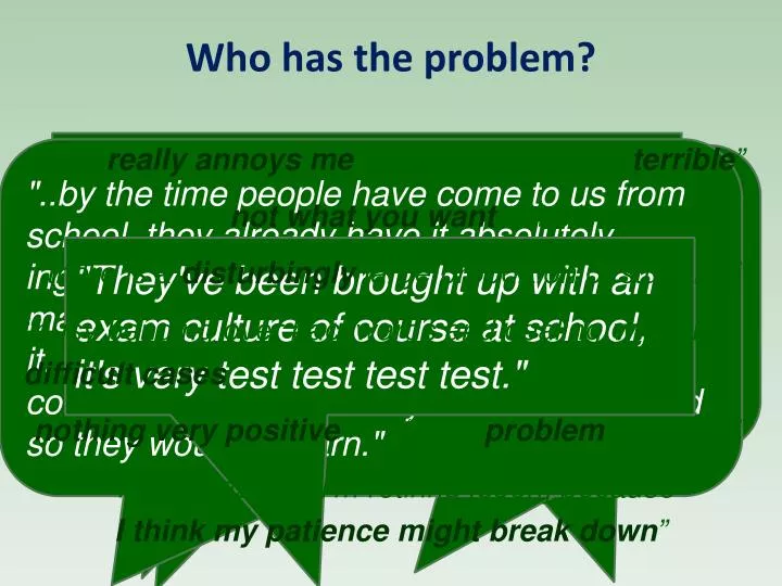 PPT - Who has the problem? PowerPoint Presentation, free download - ID ...