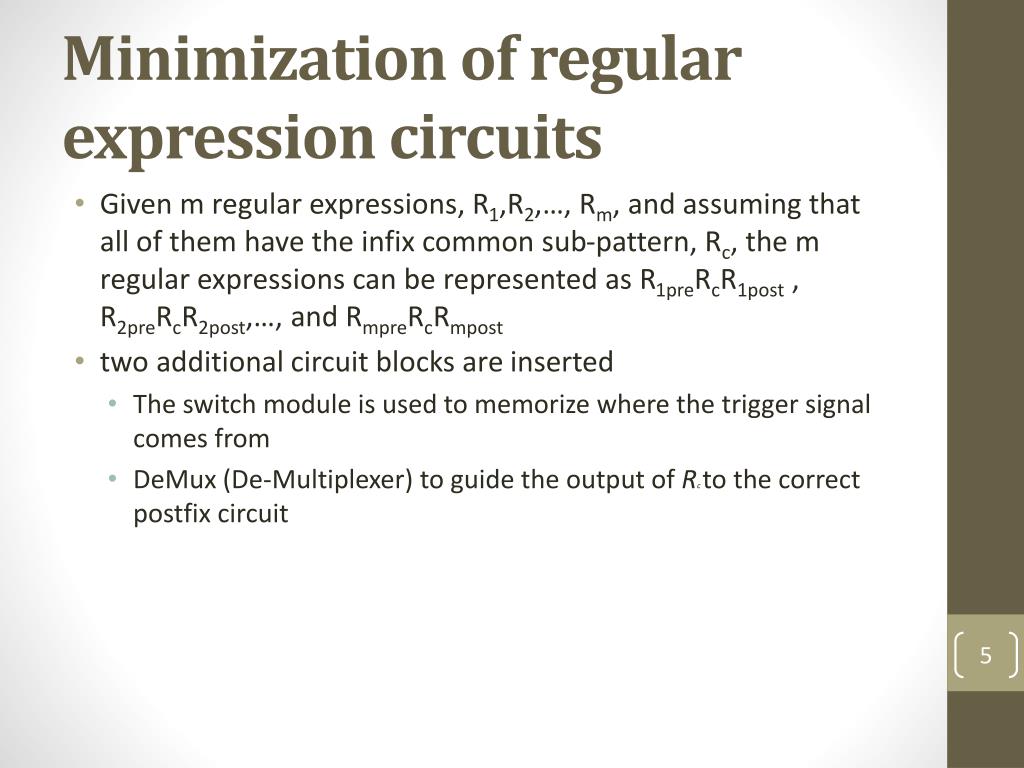 Ppt Optimization Of Regular Expression Pattern Matching Circuits On Fpga Powerpoint