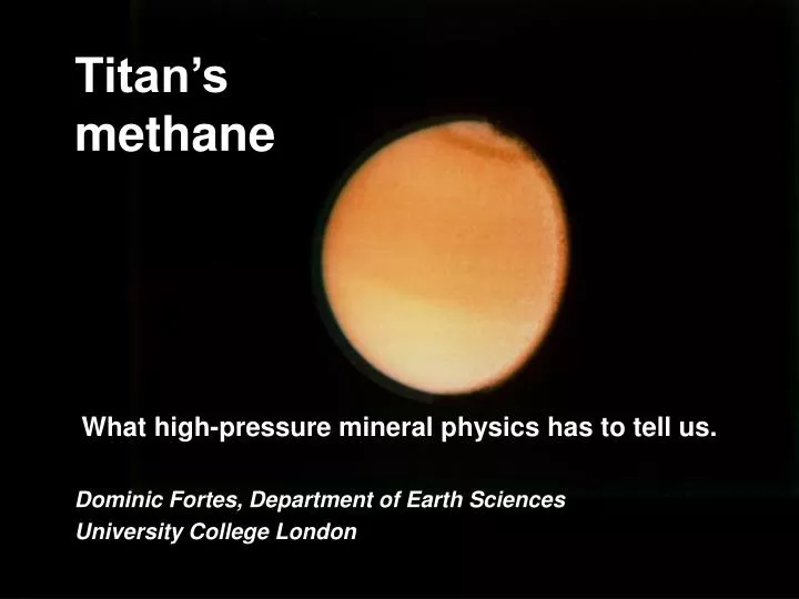 PPT - Titan’s methane PowerPoint Presentation, free download - ID:5484061