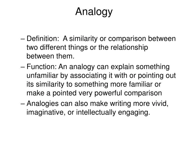 PPT - Analogy PowerPoint Presentation, free download - ID:5484088