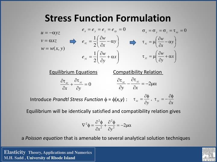 PPT - Chapter 9 Extension, Torsion and Flexure of Elastic Cylinders ...