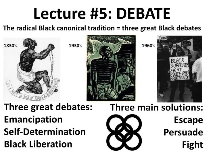 PPT - Lecture #5: DEBATE The radical Black canonical tradition = three ...