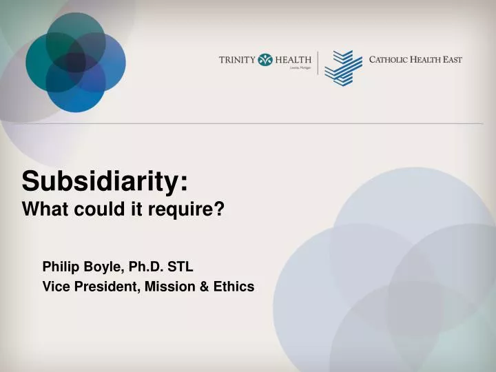 PPT - Subsidiarity: What could it require? PowerPoint Presentation ...