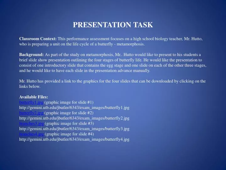 PPT - PRESENTATION TASK PowerPoint Presentation, free download - ID:5485432