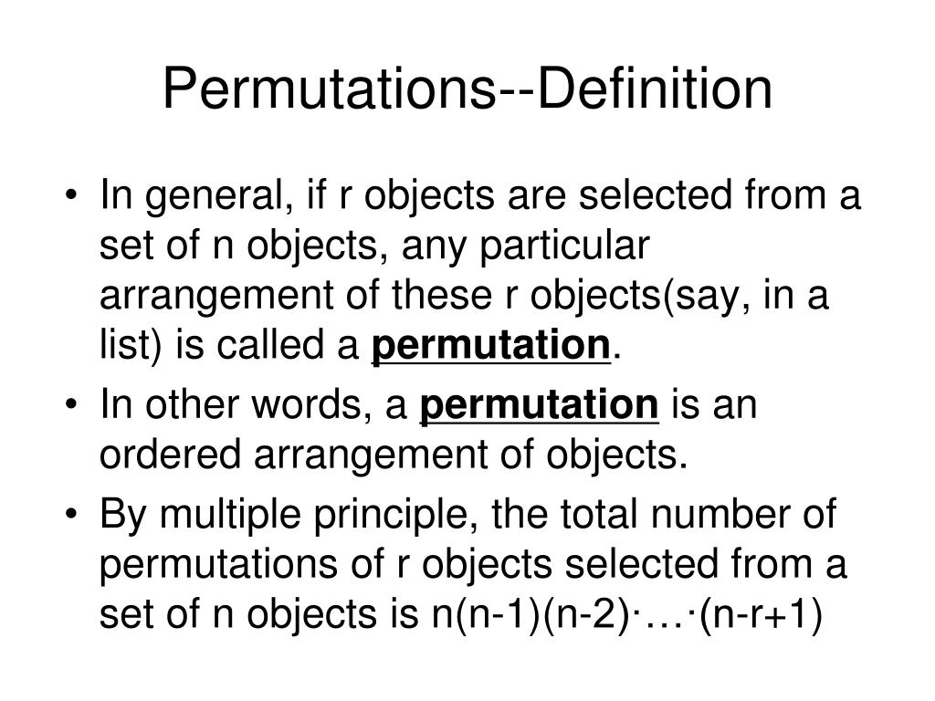 Ppt Permutations And Combinations Powerpoint Presentation Free