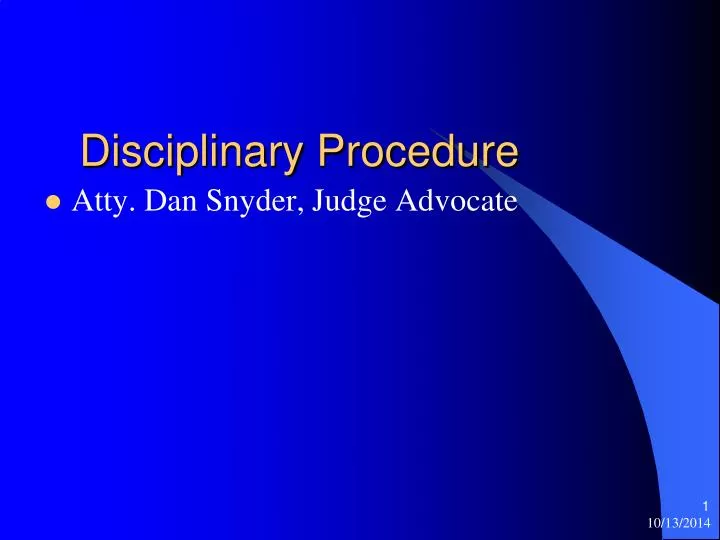 PPT - Disciplinary Procedure PowerPoint Presentation, free download - ID:5486554