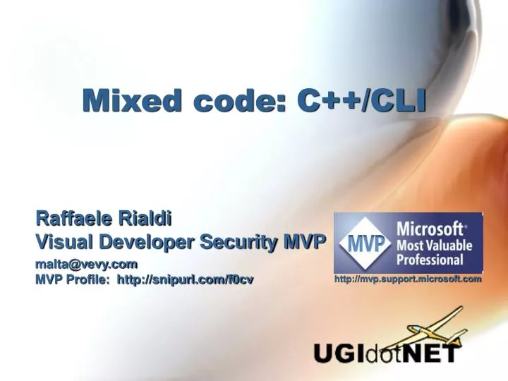 PPT - Mixed code: C++/CLI PowerPoint Presentation, free download - ID:5486836