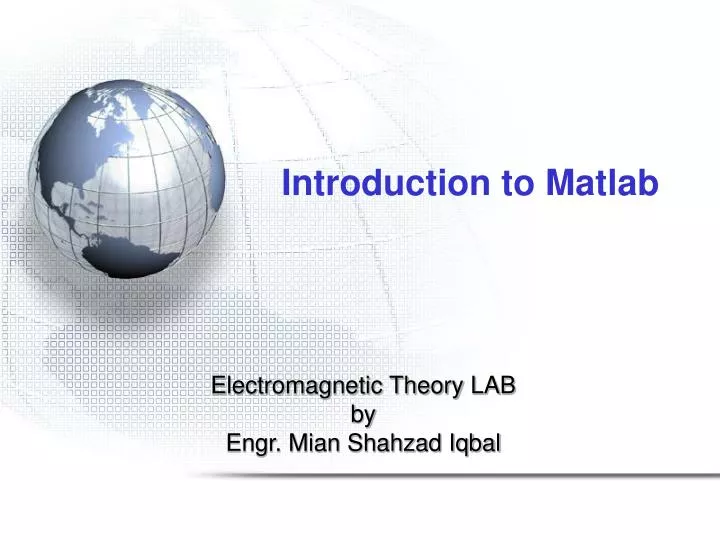 PPT - Introduction to Matlab PowerPoint Presentation, free download ...