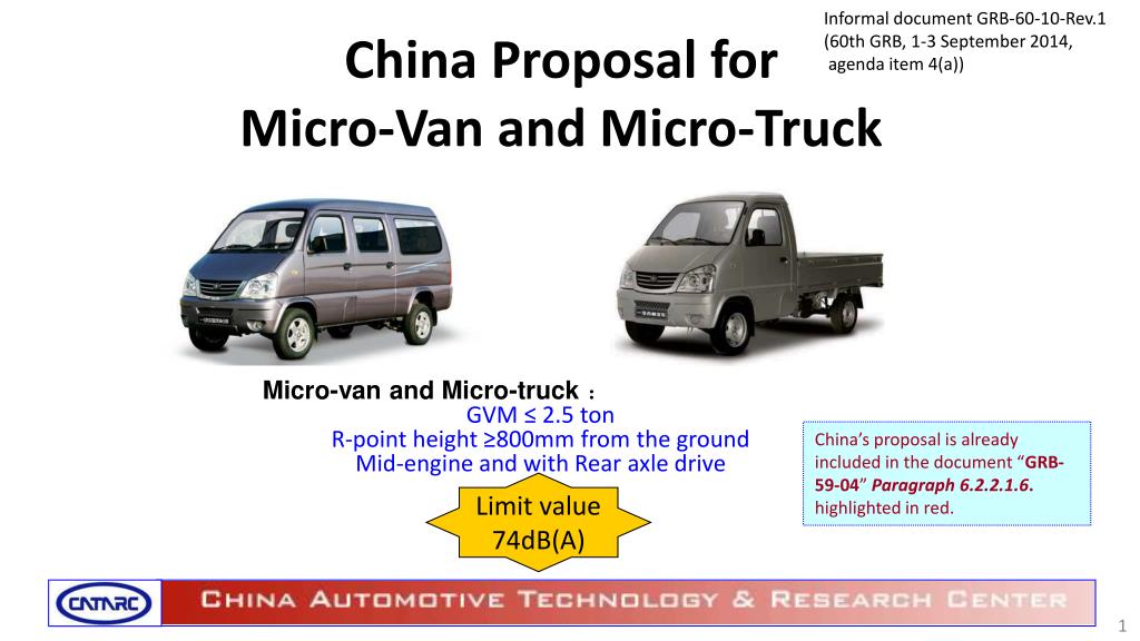PPT - China Proposal for Micro-Van and Micro-Truck PowerPoint ...