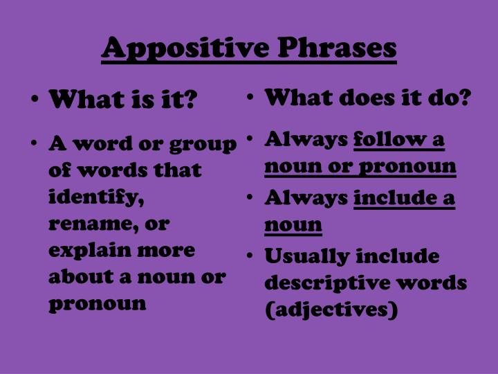 PPT - Intro to Phrases: Prepositional, Appositive, Participial, Gerund ...