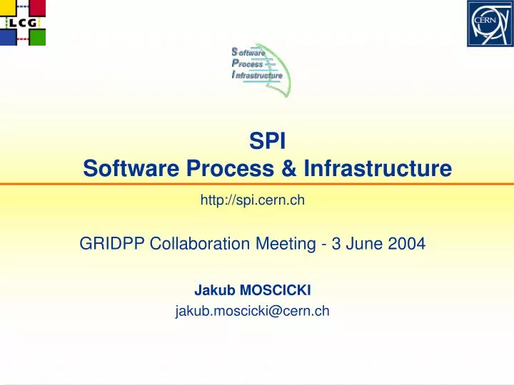 PPT - SPI Software Process & Infrastructure PowerPoint Presentation ...