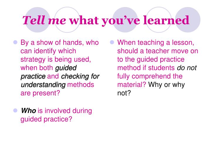 PPT - Checking For Understanding & Guided Practice PowerPoint ...