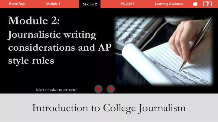 PPT - Section 2: Recognize typical journalistic writing considerations ...