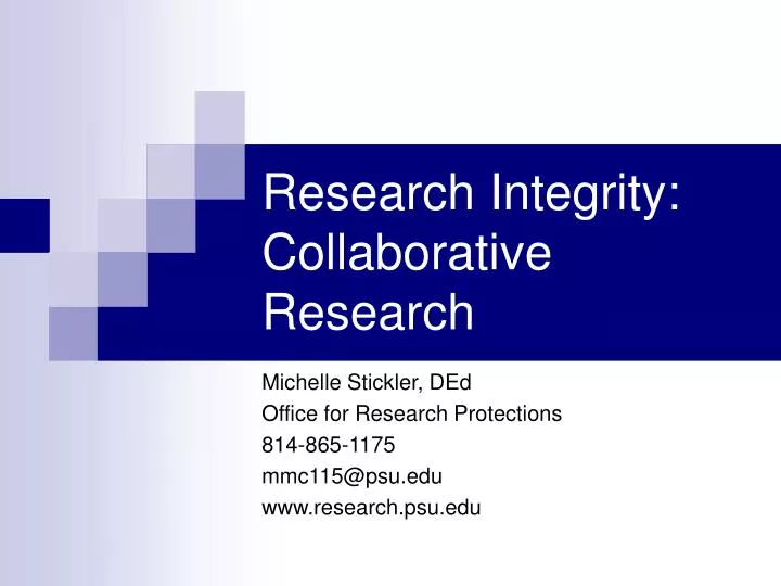 PPT - Research Integrity: Collaborative Research PowerPoint ...