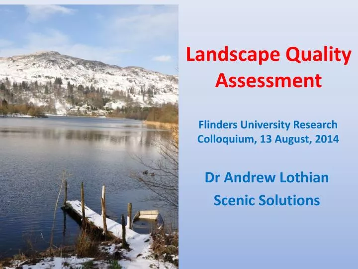 PPT - Landscape Quality Assessment PowerPoint Presentation, free ...