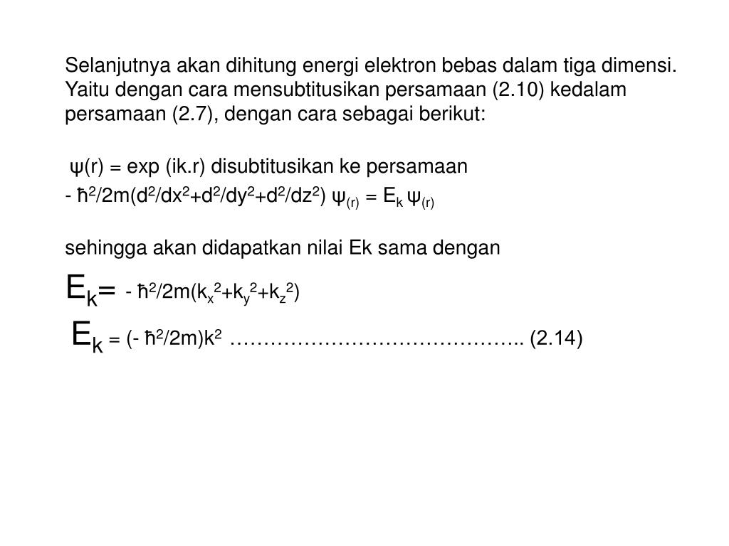 PPT - ENERGI FERMI UNTUK ELEKTRON BEBAS DALAM TIGA DIMENSI PowerPoint ...