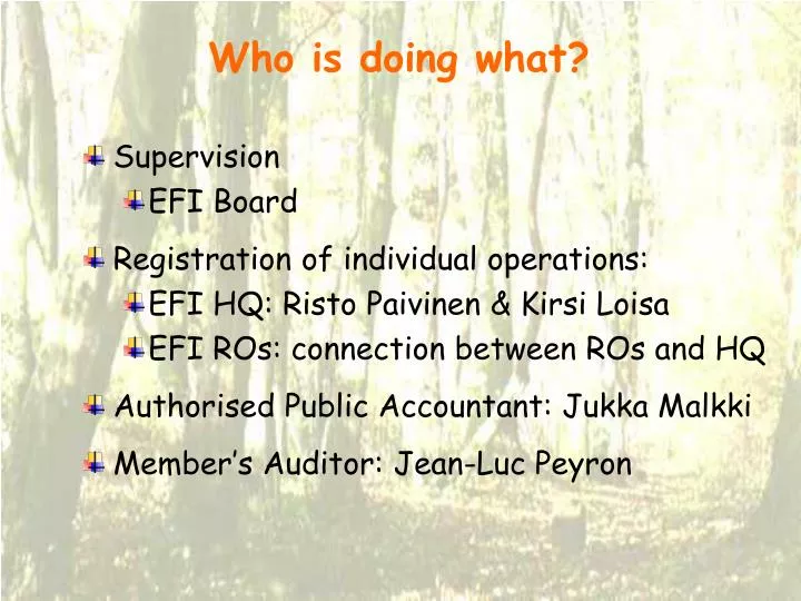 PPT - Who is doing what? PowerPoint Presentation, free download - ID ...
