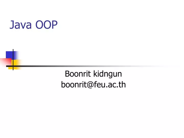 PPT - Java OOP PowerPoint Presentation, free download - ID:5493900