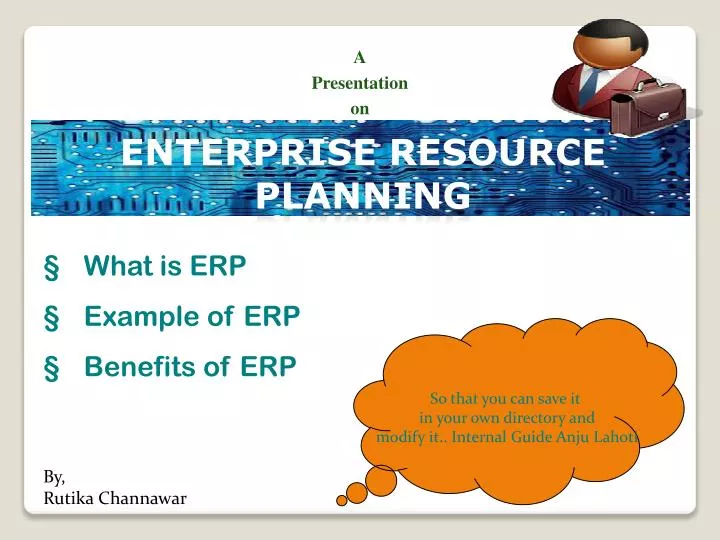 PPT - ENTERPRISE RESOURCE PLANNING PowerPoint Presentation, free ...