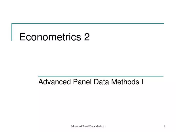 Ppt Econometrics 2 Powerpoint Presentation Free Download Id 5494403