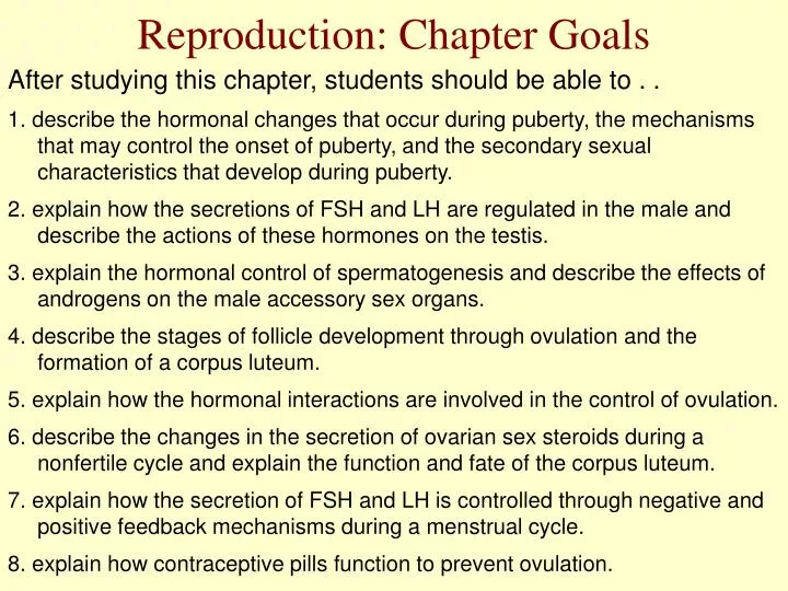 PPT - Reproduction: Chapter Goals PowerPoint Presentation, free ...