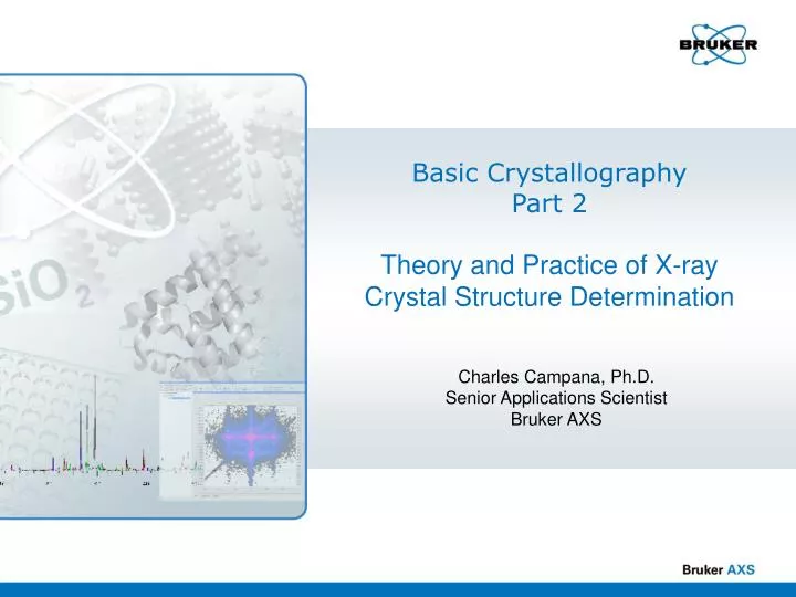 PPT - Basic Crystallography Part 2 Theory and Practice of X-ray Crystal ...