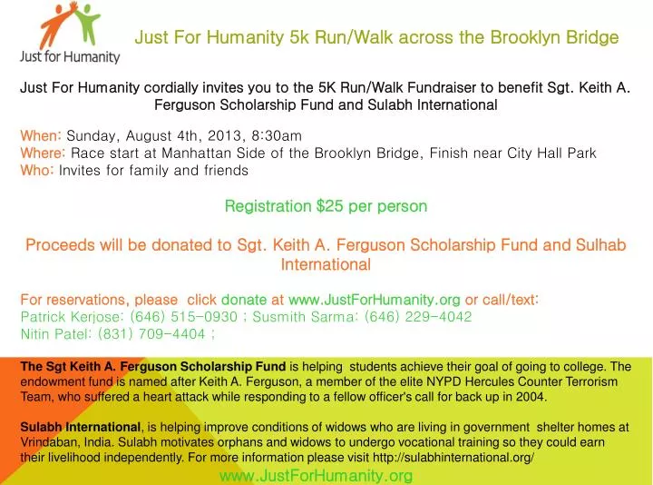 PPT - Just For Humanity 5k Run/Walk across the Brooklyn Bridge ...