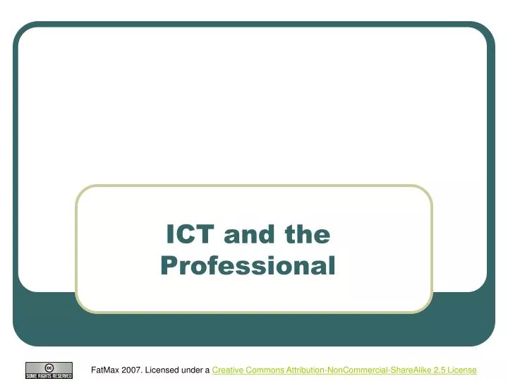 PPT - ICT and the Professional PowerPoint Presentation, free download ...