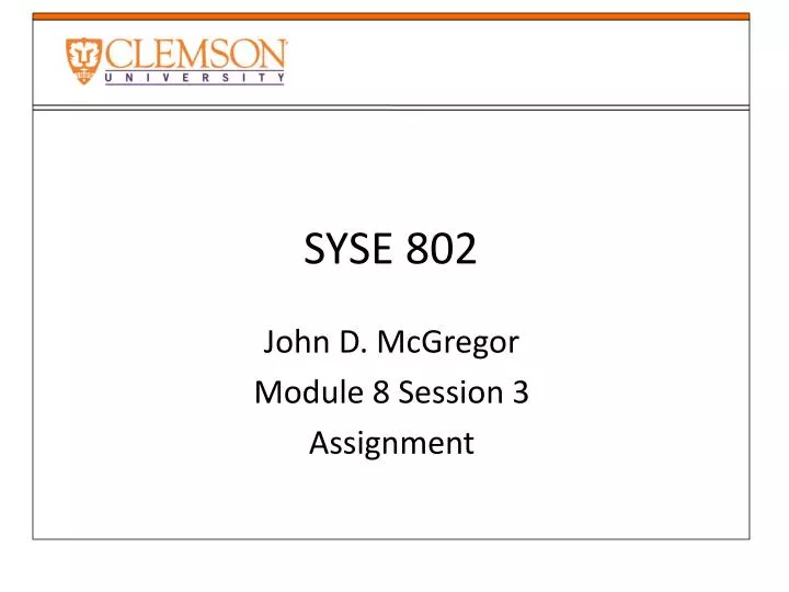 PPT - SYSE 802 PowerPoint Presentation, free download - ID:5496051