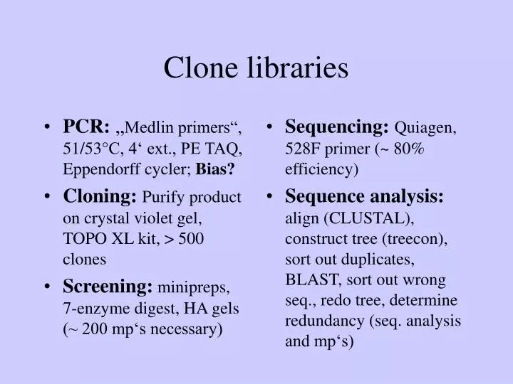 PPT - Clone libraries PowerPoint Presentation, free download - ID:5496627