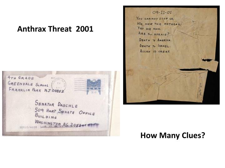 PPT - The 2001 Anthrax Attacks aka Amerithrax PowerPoint Presentation ...
