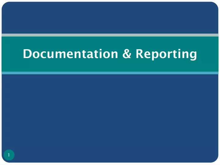 PPT - Documentation & Reporting PowerPoint Presentation, free download ...
