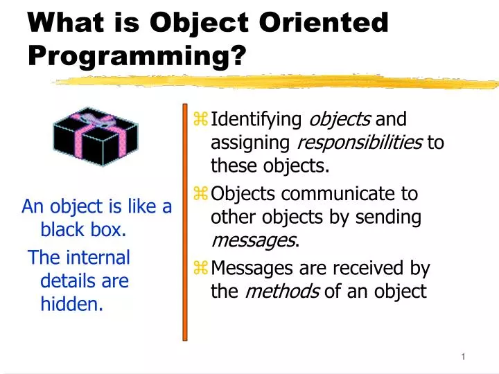 PPT What Is Object Oriented Programming PowerPoint Presentation 