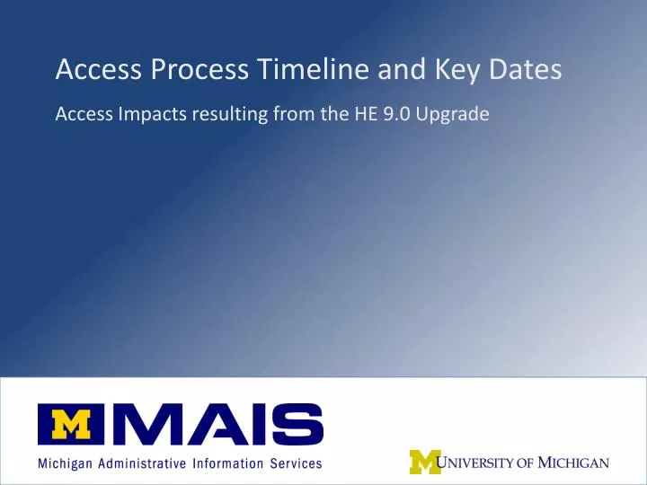 PPT - Access Process Timeline and Key Dates PowerPoint Presentation ...