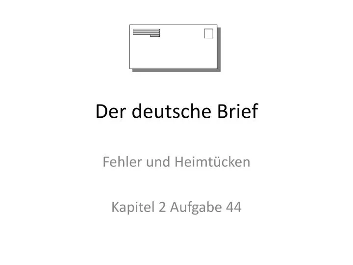 PPT - Der deutsche Brief PowerPoint Presentation, free download - ID ...