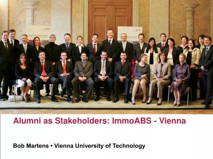 PPT - Alumni as Stakeholders: ImmoABS - Vienna Bob Martens • Vienna ...