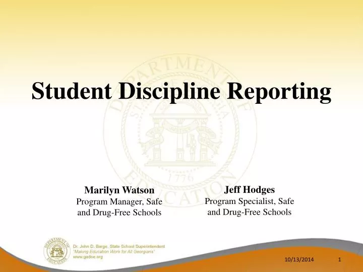 PPT - Student Discipline Reporting PowerPoint Presentation, free ...