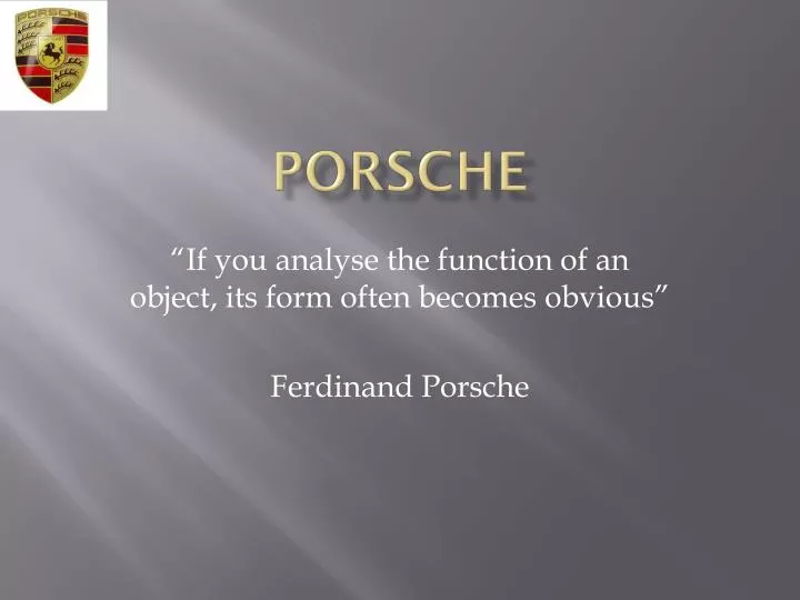 PPT - Porsche PowerPoint Presentation, free download - ID:5501194