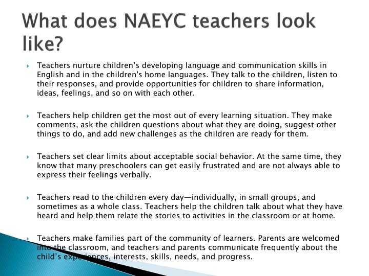 PPT - What does NAEYC Accreditation Mean to me? PowerPoint Presentation ...