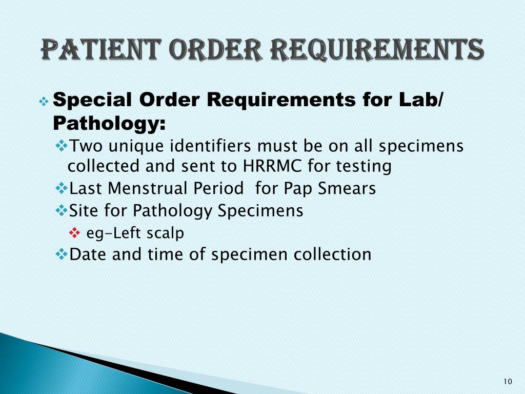 PPT - Outpatient Services Luncheon Patient Order Requirements January ...